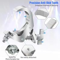 China 50mm-60mm Silver Aluminum Clamps Foldable Truss Clamps Corrosion Resistant for sale