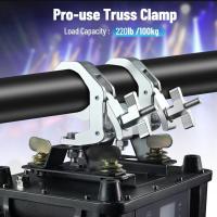 China 50mm-60mm Silver Aluminum Clamps Foldable Truss Clamps Corrosion Resistant for sale