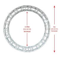 China Aluminum Alloy Curved Roof Truss , Music Concert Circular Lighting Truss for sale
