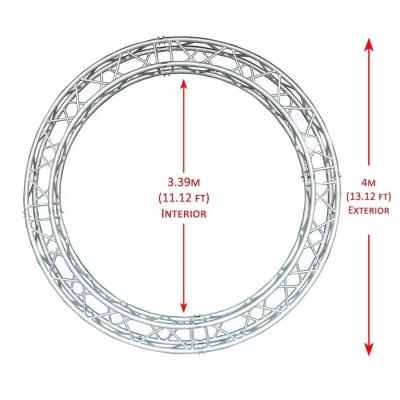 China Aluminum Alloy Curved Roof Truss , Music Concert Circular Lighting Truss for sale