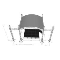China Aluminum Alloy Curved Roof Truss , Music Concert Circular Lighting Truss for sale