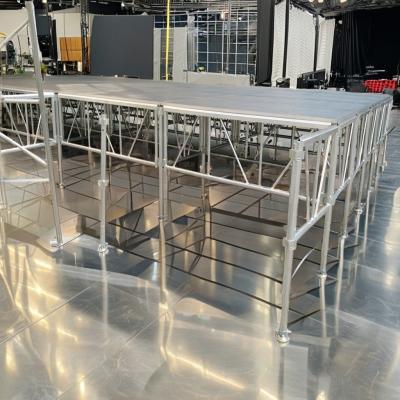 China Adjustable Aluminum Folding Stage Platform With Alloy Stair Rise for sale