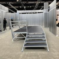 China Adjustable Aluminum Folding Stage Platform With Alloy Stair Rise for sale