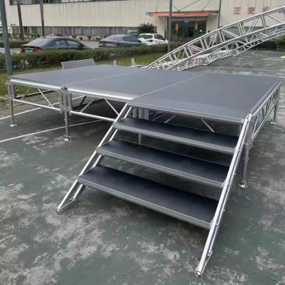 China 4ft X 8ft Portable Event Stage Platform Aluminum Glass Stage Platform for sale