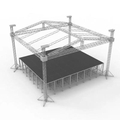China Silver Aluminum Roof Truss System , Square Portable Stage Truss for sale
