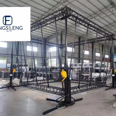 China Portable 300x300mm Line Array Truss Lift Tower For Speaker Display for sale