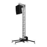 China Portable Audio Line Array Lift Tower Square Triangle Aluminum Alloy Truss Speaker Tower for sale