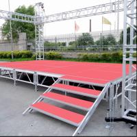 China 3 Floors GF Truss 1.22*1.22m Mobile Aluminum Floor Truss With Adjustable Legs for sale