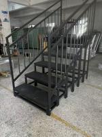 China 6-step Stage Stairs Square Pattern Aluminum Alloy and Plywood Choir Stand for sale
