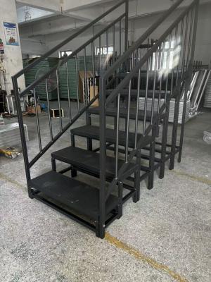 China 6-step Stage Stairs Square Pattern Aluminum Alloy and Plywood Choir Stand for sale
