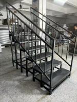 China 6-step Stage Stairs Square Pattern Aluminum Alloy and Plywood Choir Stand for sale