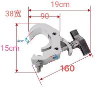 China Heavy Duty Aluminum Clamps with 48-52mm Pipe Diameter for DJ Lighting and Stage Lighting Made from 6061-T6 Aluminum Alloy for sale