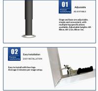 China Square Aluminum Alloy Mobile Stage Shelf with Adjustable Height 40-100cm for Quick Installation for sale