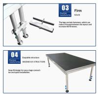 China Square Aluminum Alloy Mobile Stage Shelf with Adjustable Height 40-100cm for Quick Installation for sale