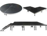 China Square Aluminum Alloy Mobile Stage Shelf with Adjustable Height 40-100cm for Quick Installation for sale