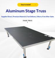 China Square Aluminum Alloy Mobile Stage Shelf with Adjustable Height 40-100cm for Quick Installation for sale