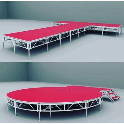 China Adjustable Height Waterproof Anti-Skid Aluminum Stage Platform for Outdoor Indoor Events for sale
