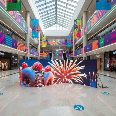 China Used P2.6 Indoor Flexible LED Screen | High Res Curved Soft LED Display for sale