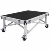 China Portable Folding Aluminum Stage Platform with Wheels Mobile Event Stage Quick Lock for sale