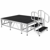 China Aluminum Folding Stage Platform Kit with Stairs Adjustable Height Concert Wedding for sale