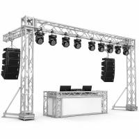 China Portable Aluminum Wedding Event Stage System with Arch Truss Backdrop and Platform for sale