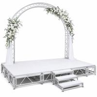 China Portable Aluminum Wedding Event Stage System with Arch Truss Backdrop and Platform for sale