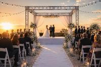China Portable Aluminum Wedding Event Stage System with Arch Truss Backdrop and Platform for sale