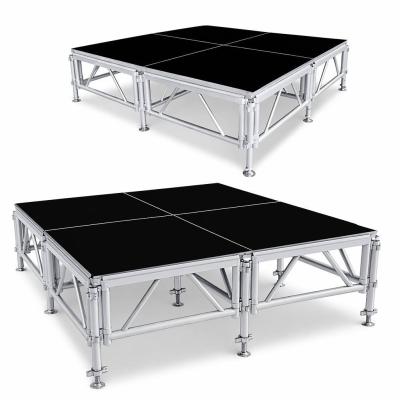 China Portable Stage Platform with 6061-T6 Aluminum Alloy, 500kg/m² Load Capacity, and Tool-Free Quick Assembly for sale
