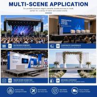 China Portable Stage Platform with 6061-T6 Aluminum Alloy, 500kg/m² Load Capacity, and Tool-Free Quick Assembly for sale