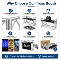 China Foldable Aluminum Truss DJ Booth Workstation with Anti-Slip Platform 100kg Load Capacity and No Tools Required Assembly for sale