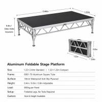 China Aluminum Foldable Stage Platform with 6061-T6 Frame 800kg Load and Adjustable Height for Concerts and Events for sale