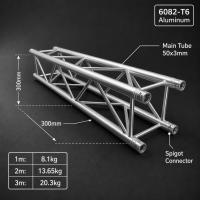 China 300x300mm Aluminum Spigot Truss with 6082-T6 Alloy and 4-Sided Diagonal Bracing for Stage Lighting Rig for sale