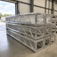 China 200x200mm 6061-T6 Aluminum Stage Truss with 8-Bolt Connection for Portable Screw Truss System for sale