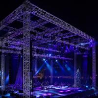 China 200x200mm 6061-T6 Aluminum Stage Truss with 8-Bolt Connection for Portable Screw Truss System for sale