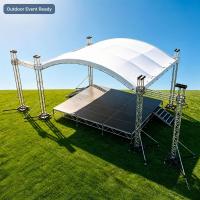 China Portable Outdoor Stage Truss System with Canopy, Aluminum Alloy Modular Truss Tower Star Base, Arched Roof Frame, Stage Platform, Custom Size, Made to Order, Factory Direct, One-on-One Design, Event for sale