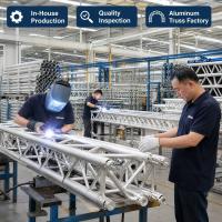 China Portable Outdoor Stage Truss System with Canopy, Aluminum Alloy Modular Truss Tower Star Base, Arched Roof Frame, Stage Platform, Custom Size, Made to Order, Factory Direct, One-on-One Design, Event for sale