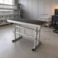 China Height Adjustable Folding Work Table with Anti-Slip Worktop and Telescopic Legs with Locking Clamps for Portable Workstation for sale