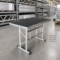 China Height Adjustable Folding Work Table with Anti-Slip Worktop and Telescopic Legs with Locking Clamps for Portable Workstation for sale