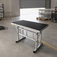 China Height Adjustable Folding Work Table with Anti-Slip Worktop and Telescopic Legs with Locking Clamps for Portable Workstation for sale
