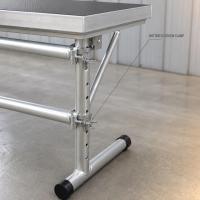China Height Adjustable Folding Work Table with Anti-Slip Worktop and Telescopic Legs with Locking Clamps for Portable Workstation for sale