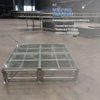 China Clear Acrylic Modular Stage Platform with 1.22m Module and Aluminium Cross Frame for Events for sale