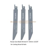 China Bimetal Reciprocating Saw Blade 6 Inch 150mm 14/18 TPI for Wood and Nail Cutting for sale