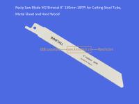 China M2 Bimetal Recip Saw Blade 6 Inch 150mm 18TPI for Cutting Steel Tube Metal Sheet Hard Wood for sale