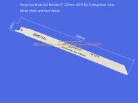 China M2 Bimetal Recip Saw Blade 9 Inch 225mm 14TPI for Cutting Steel Tube Metal Sheet and Hard Wood for sale