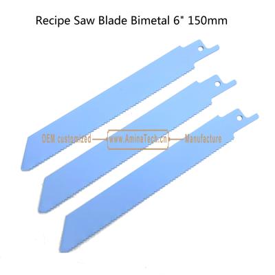 China M2 Bimetal Recip Saw Blade 6 Inch 150mm 14TPI for Cutting Steel Tube Metal Sheet and Hard Wood for sale