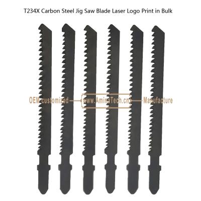 China T234X Carbon Steel Jig Saw Blade 100mm 6T 9T Laser Logo Print Bulk for sale