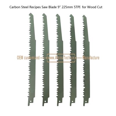 China Carbon Steel Reciprocating Saw Blade 9 Inch 225mm 5TPI for Wood Cutting for sale