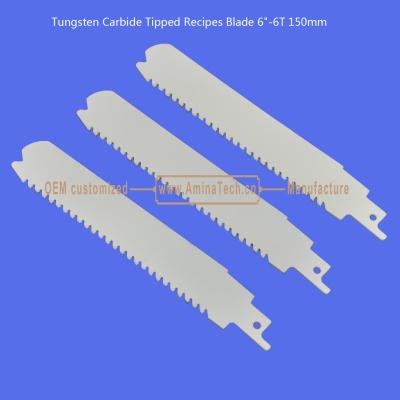 China Tungsten Carbide Tipped Reciprocating Saw Blade 150mm 6T for Cutting Screws for sale