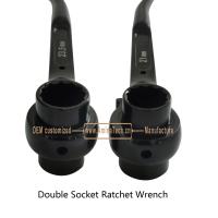 China Double Socket Ratchet Wrench Carbon Steel 21mm 23.5mm for Scaffolding Construction for sale