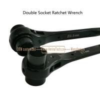 China Double Socket Ratchet Wrench Carbon Steel 21mm 23.5mm for Scaffolding Construction for sale